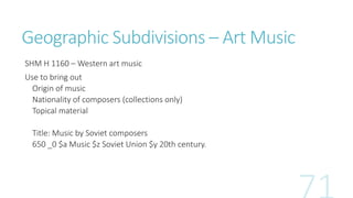 Music Cataloging Basics Workshop - Slides | PPT