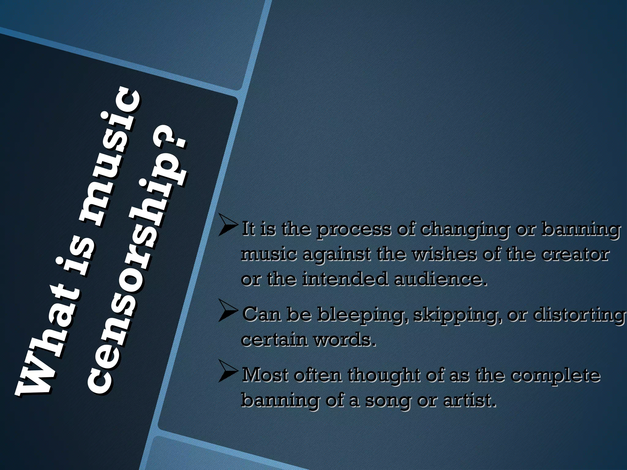 Music censorship | PPT