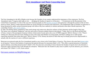 Music Censorship Essay | PDF