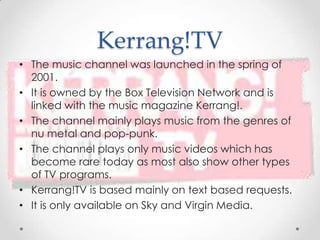 Music channels | PPTX