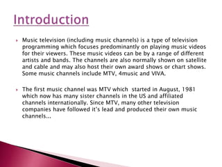 Music channels | PPTX