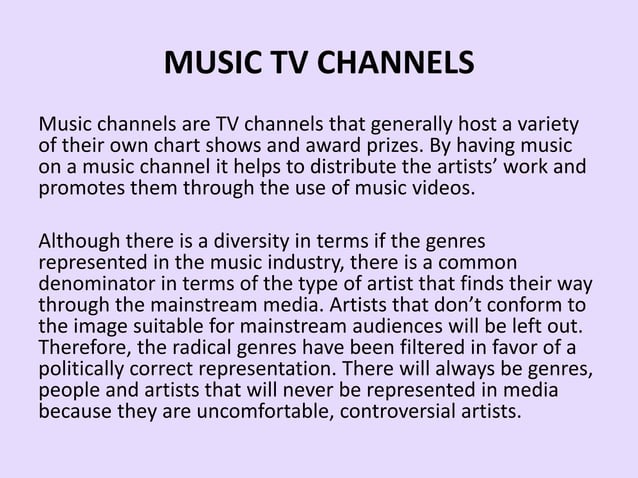 Music TV Channels | PPT