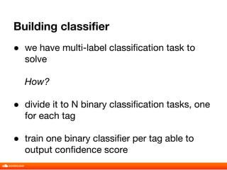 Music Classification at SoundCloud | PDF