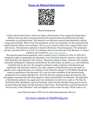 Music Classification Essay | PDF | World/International Music | Music