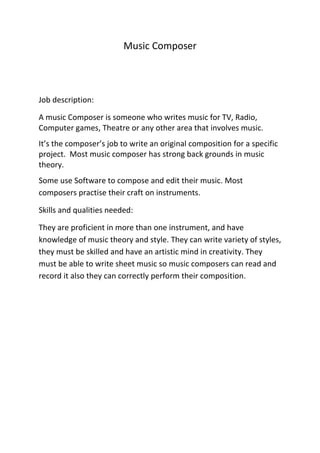 Music composer | DOCX
