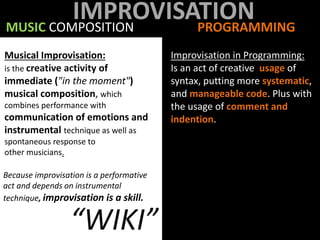 Music composition x programming comparison | PPTX