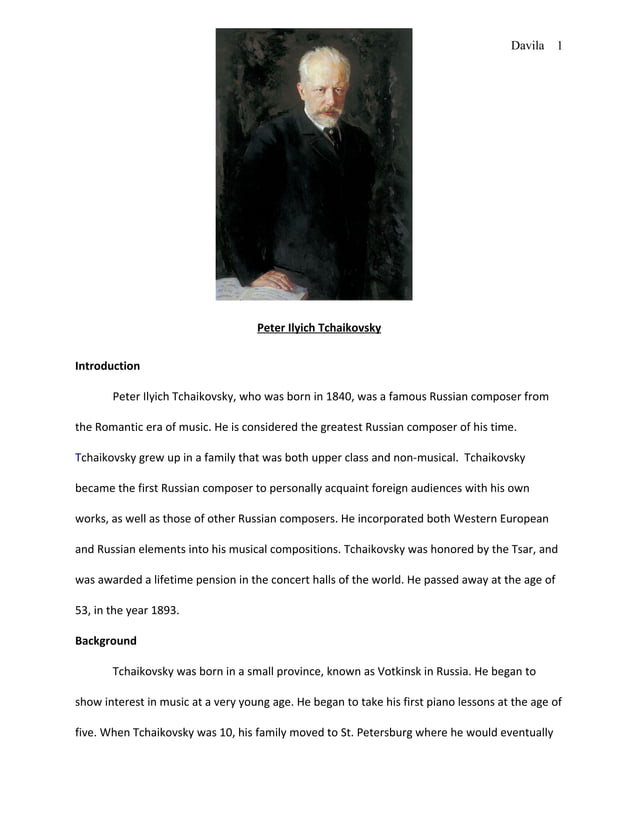 Peter Ilyich Tchaikovsky | DOC