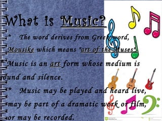 LITERATURE: Music and Dance | PPT