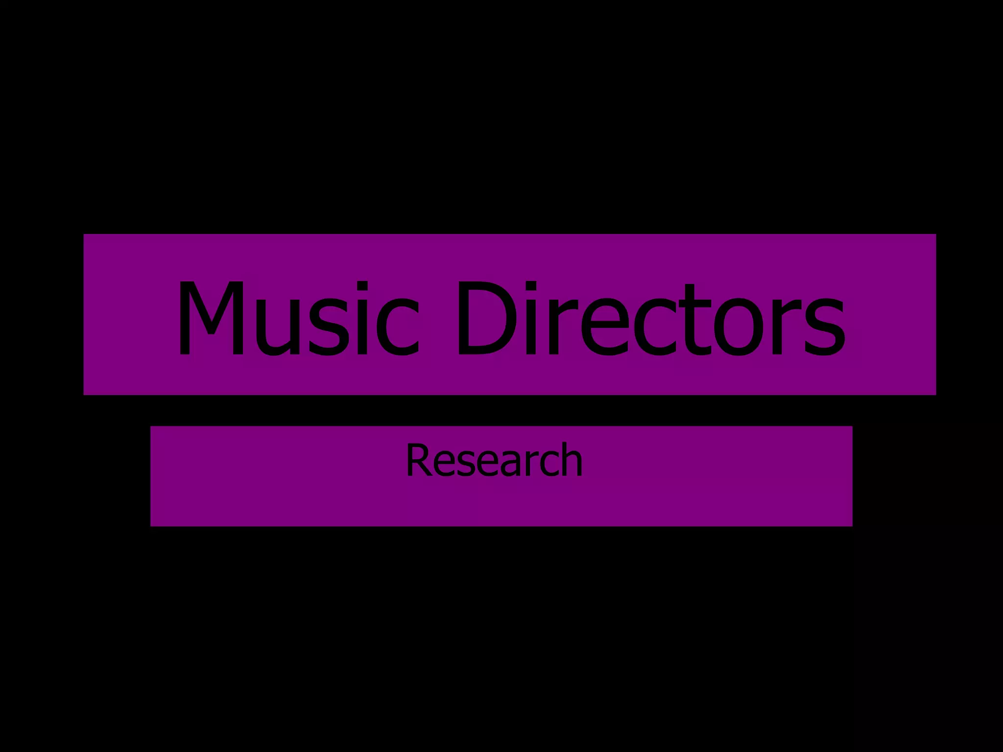 Music Directors | PPT