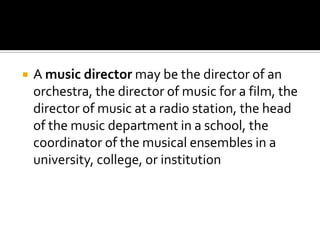 Music directors | PPTX