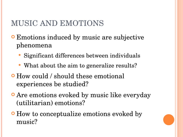 Music & Emotions | PPT | Music | Entertainment