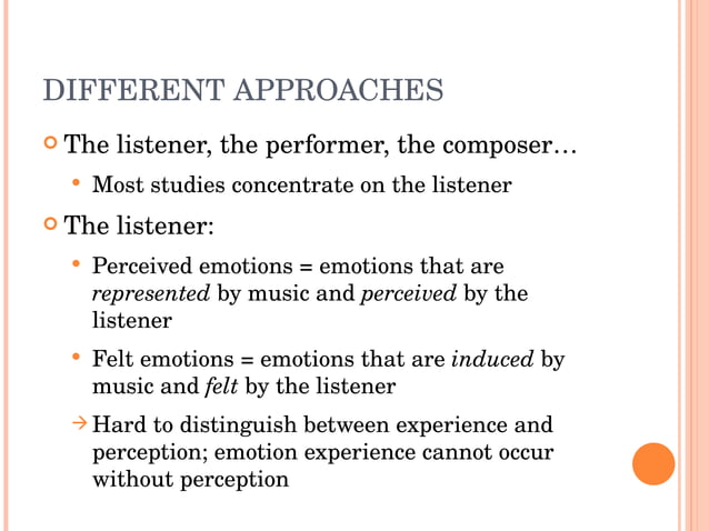Music & Emotions | PPT | Music | Entertainment