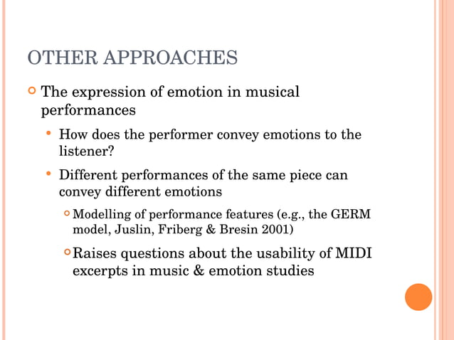 Music & Emotions | PPT | Music | Entertainment