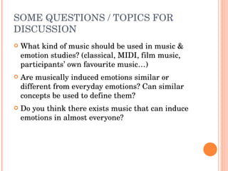Music & Emotions | PPT