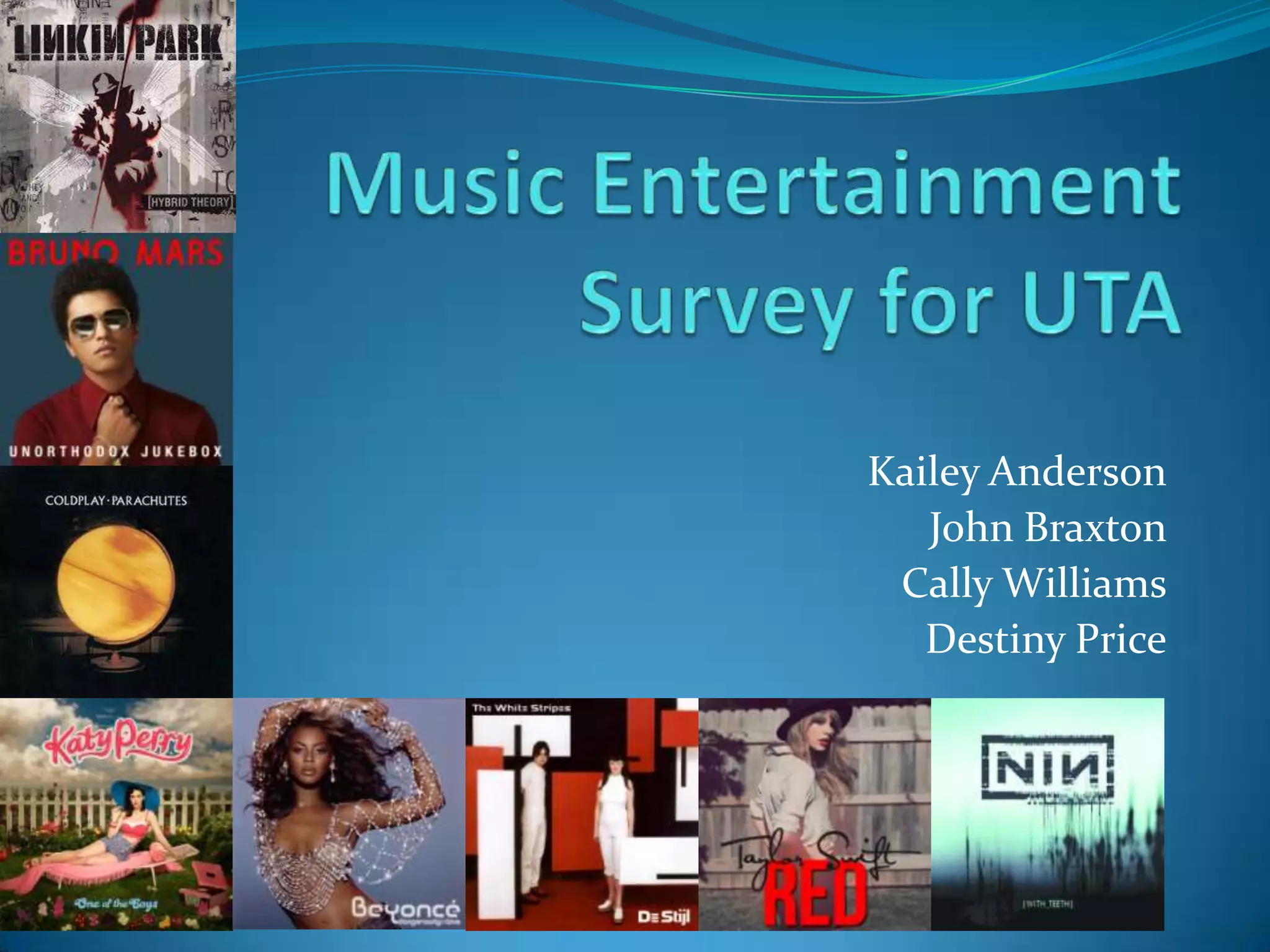Music entertainment survey for UTA | PPT