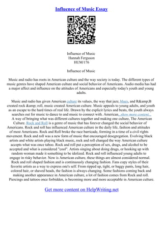 Music Essay Topics | PDF