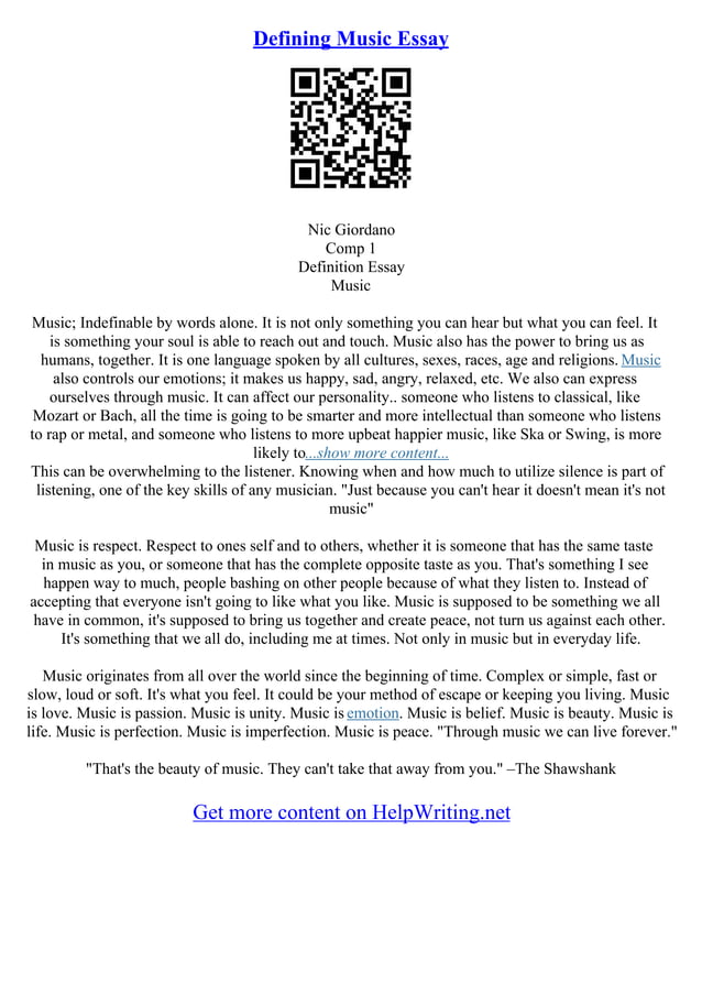 Music Essay Topics | PDF