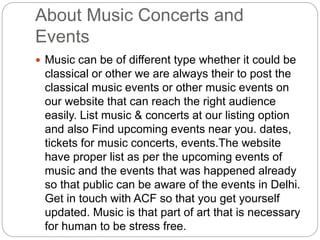 Music event in delhi ,classical music events in delhi | PPTX