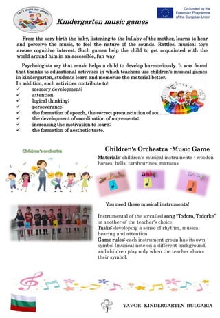 Music games Project "Let's share our games!" | PPTX
