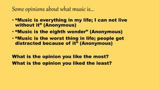 Music generalities | PPTX