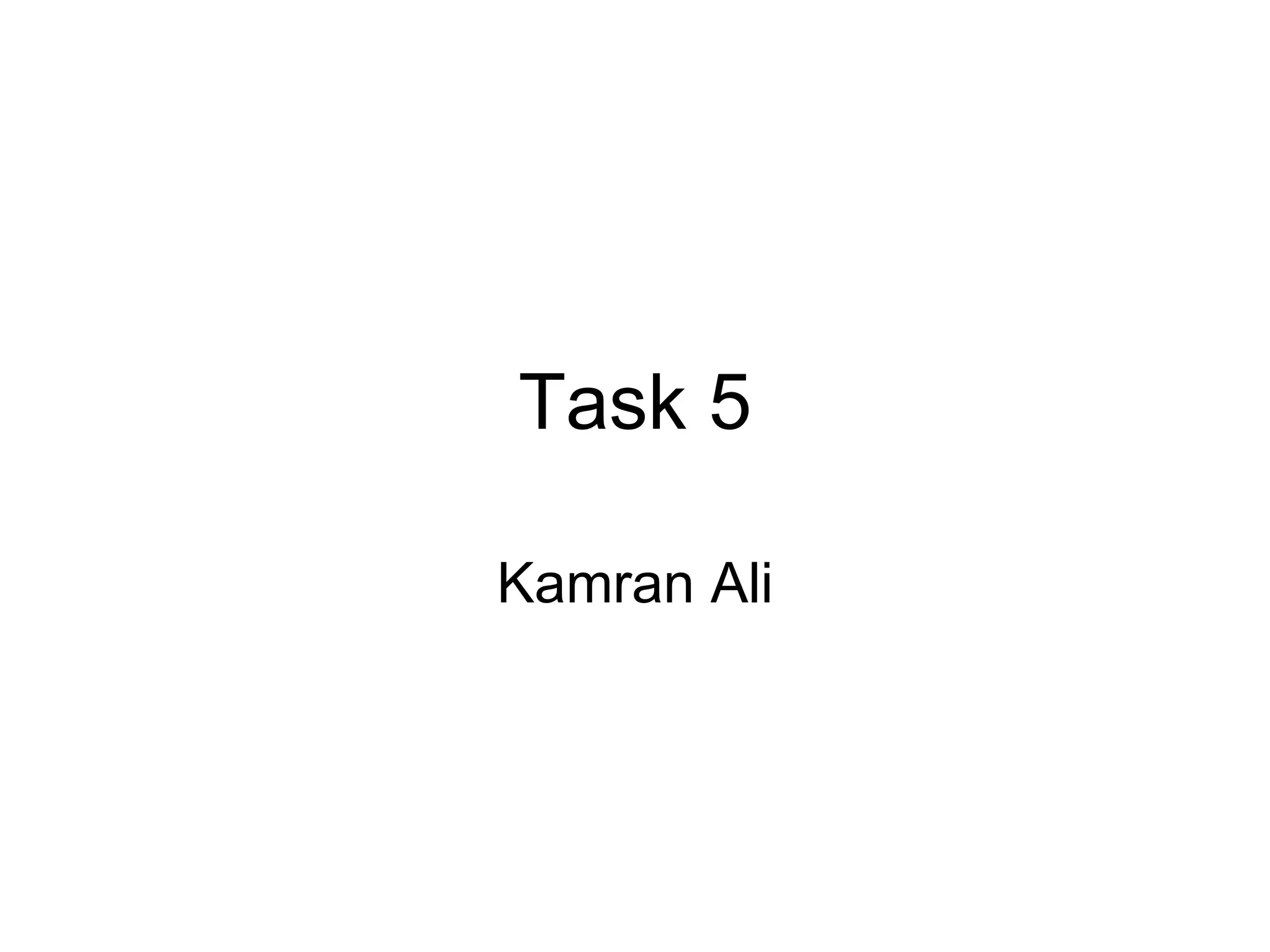 Task 5 | PPT