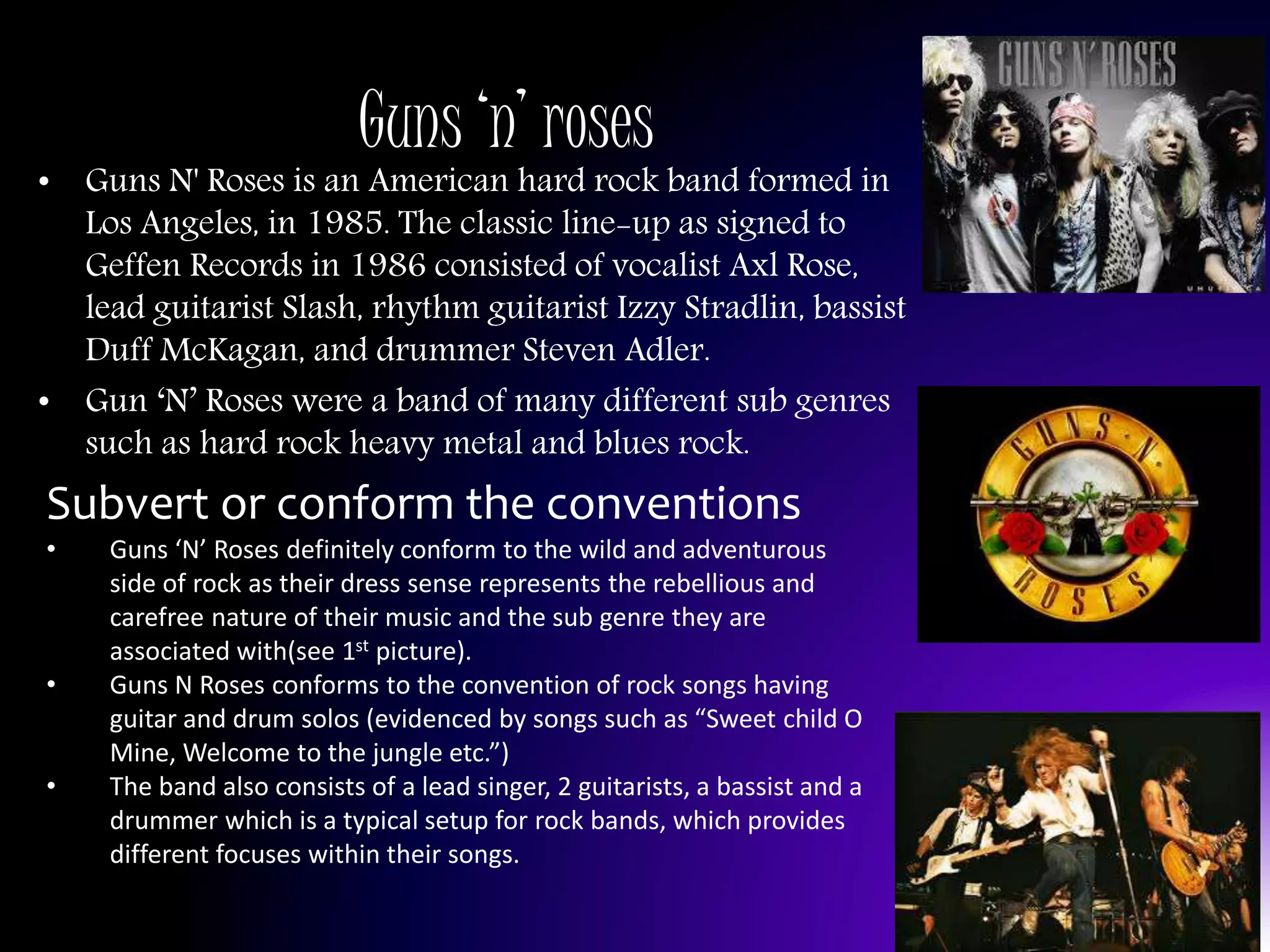 Music genre: Rock | PPTX