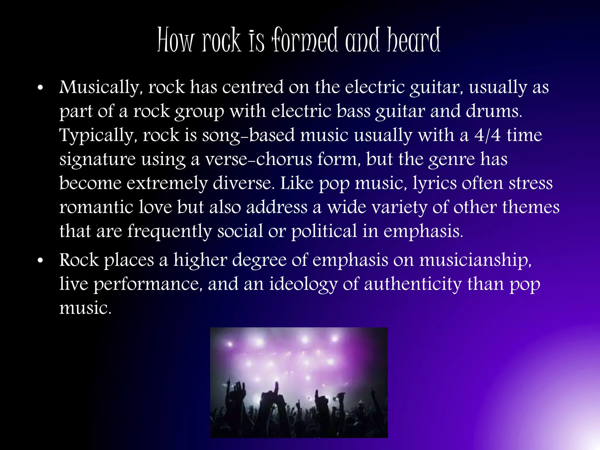 Music genre: Rock | PPTX