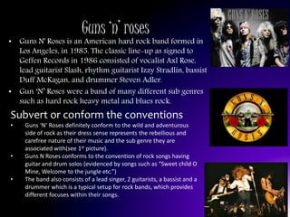 Music genre: Rock | PPTX