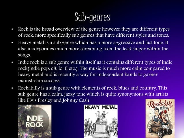 Music genre: Rock | PPTX