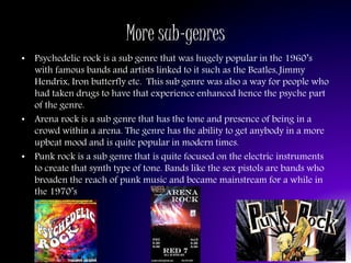 Music genre: Rock | PPTX