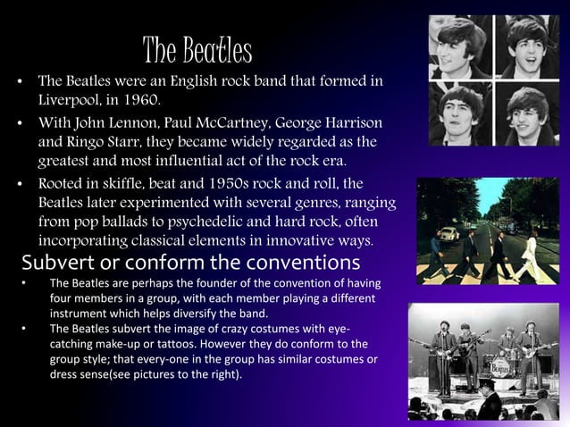 Music genre: Rock | PPTX