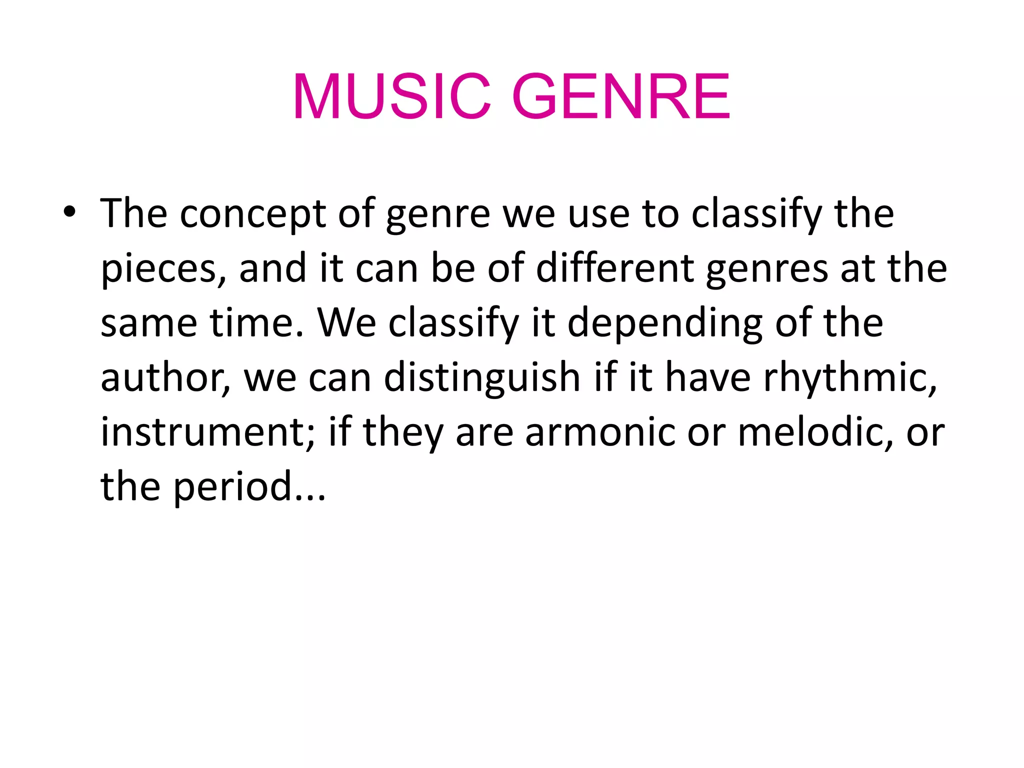 Music genre | PPTX