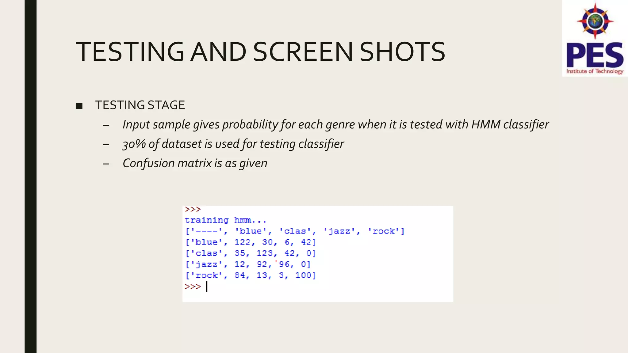 Music Genre Detection Using Hidden Markov Models Ppt