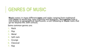Music genre research | PPTX