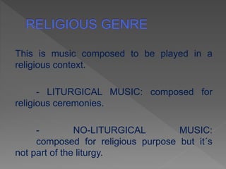Music genres | PPSX | Religious (Music and Audio) | Music