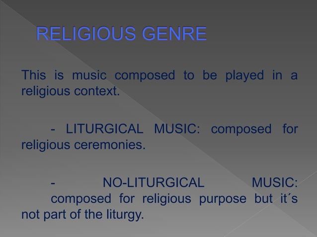 Music genres | PPSX | Religious (Music and Audio) | Music