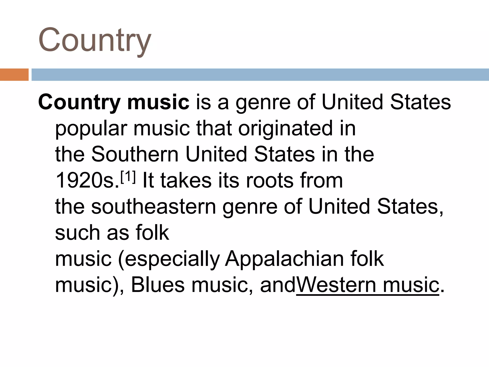 Presentation on Music Genre | PPTX
