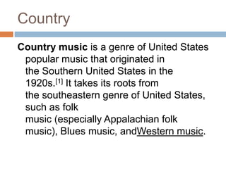 Presentation on Music Genre | PPTX