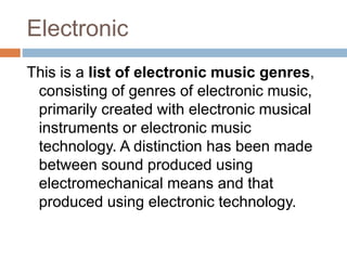 Presentation on Music Genre | PPTX