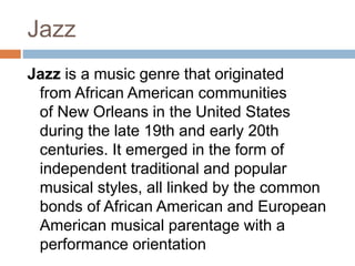 Presentation on Music Genre | PPTX