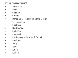 Music genres | PPTX