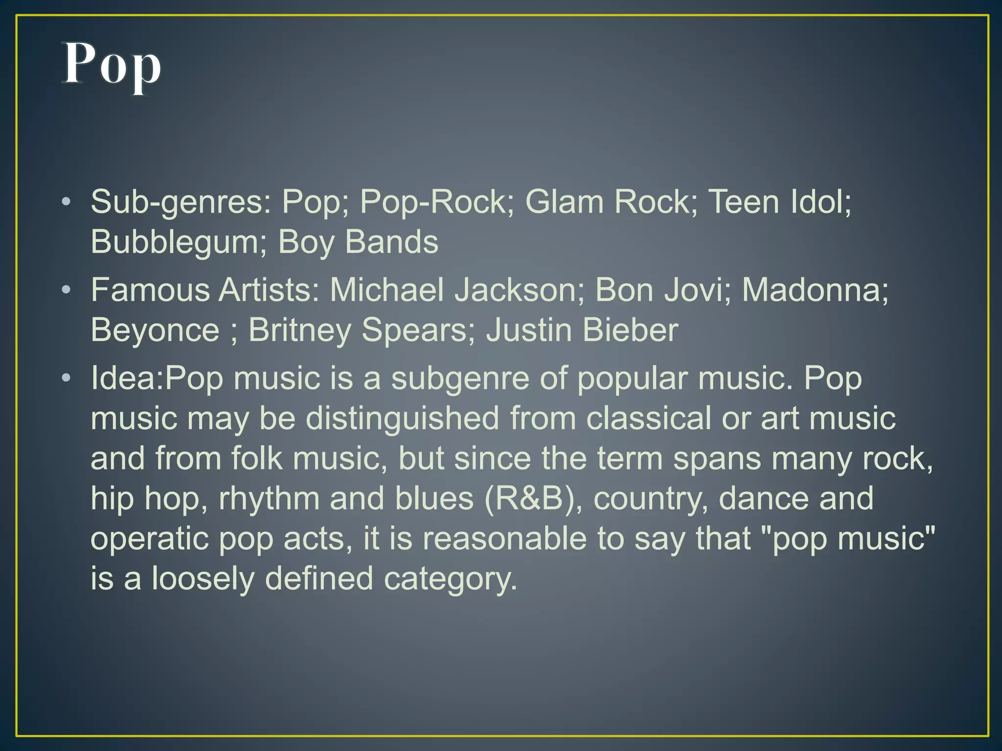 Music genres | PPTX
