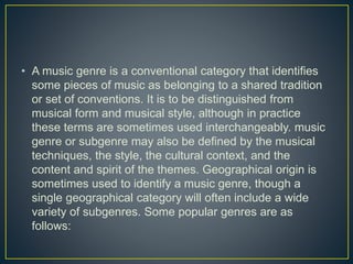 Music genres | PPTX