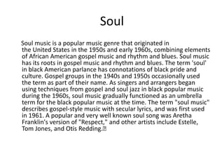 Research into Music Genres | PPTX