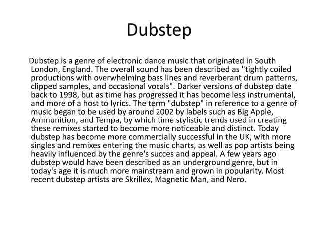 Research into Music Genres | PPTX