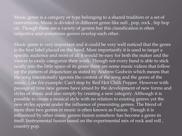 Music genres research 1 | PPT