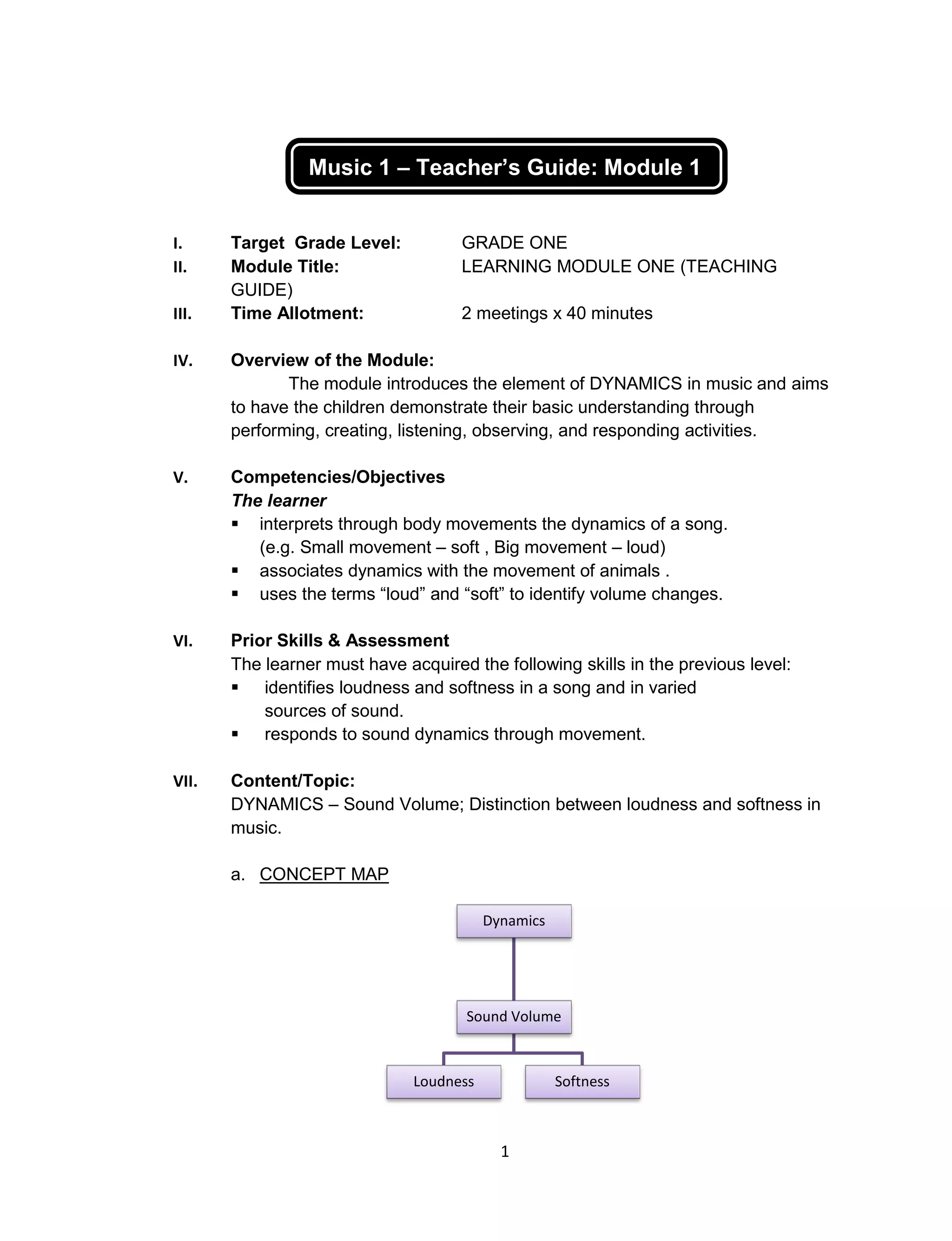 Music gr. 1 teacher's guide (q1&2) | PDF