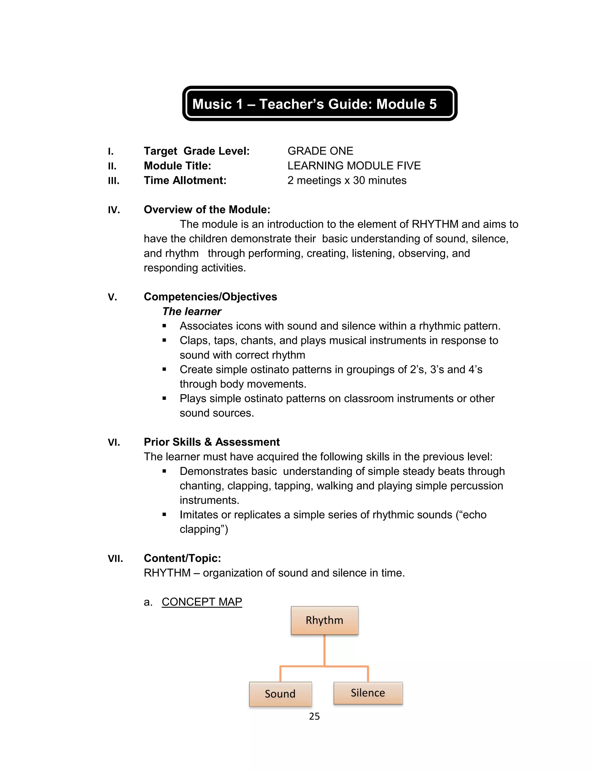 Music gr. 1 teacher's guide (q1&2) | PDF