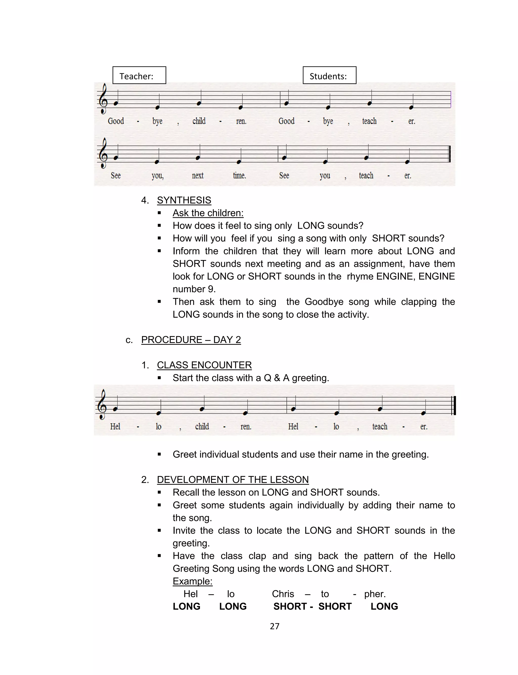 Music gr. 1 teacher's guide (q1&2) | PDF