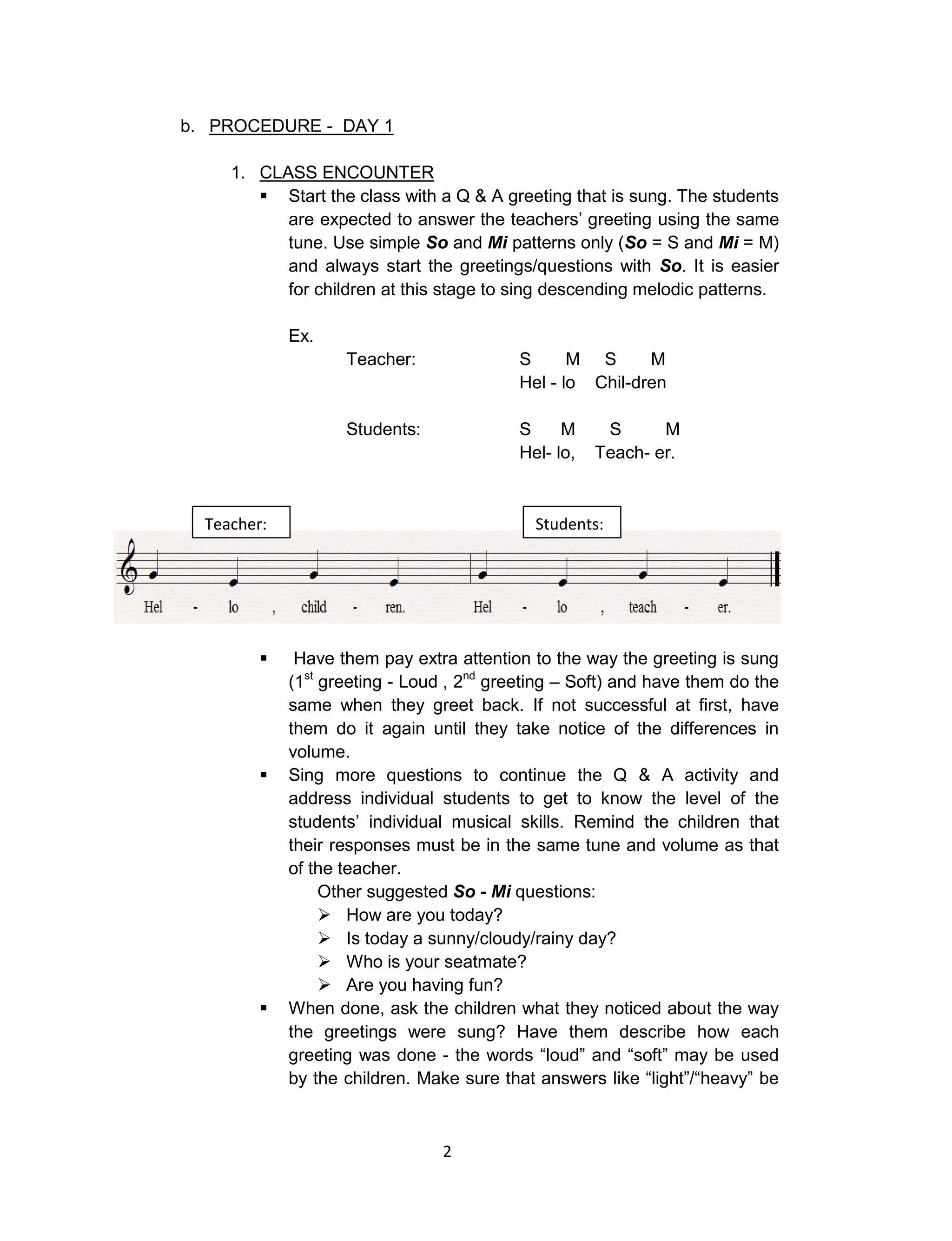 Music gr. 1 teacher's guide (q1&2) | PDF